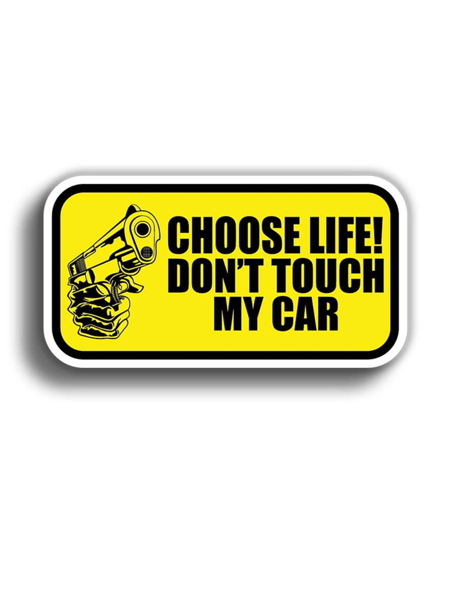 Don't Touch My Car 12x6 cm Sticker – Stickermess