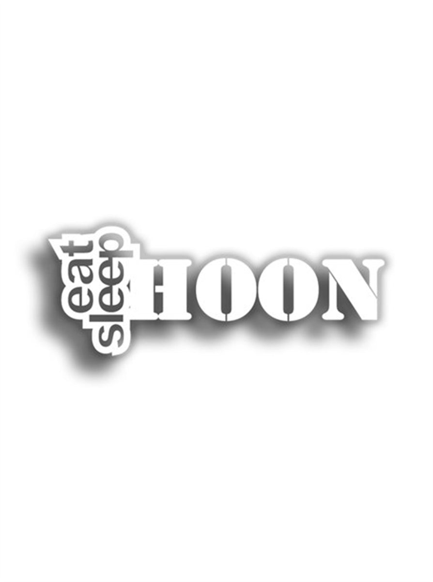 Eat Sleep Hoon 11x4 cm Siyah Sticker – Stickermess