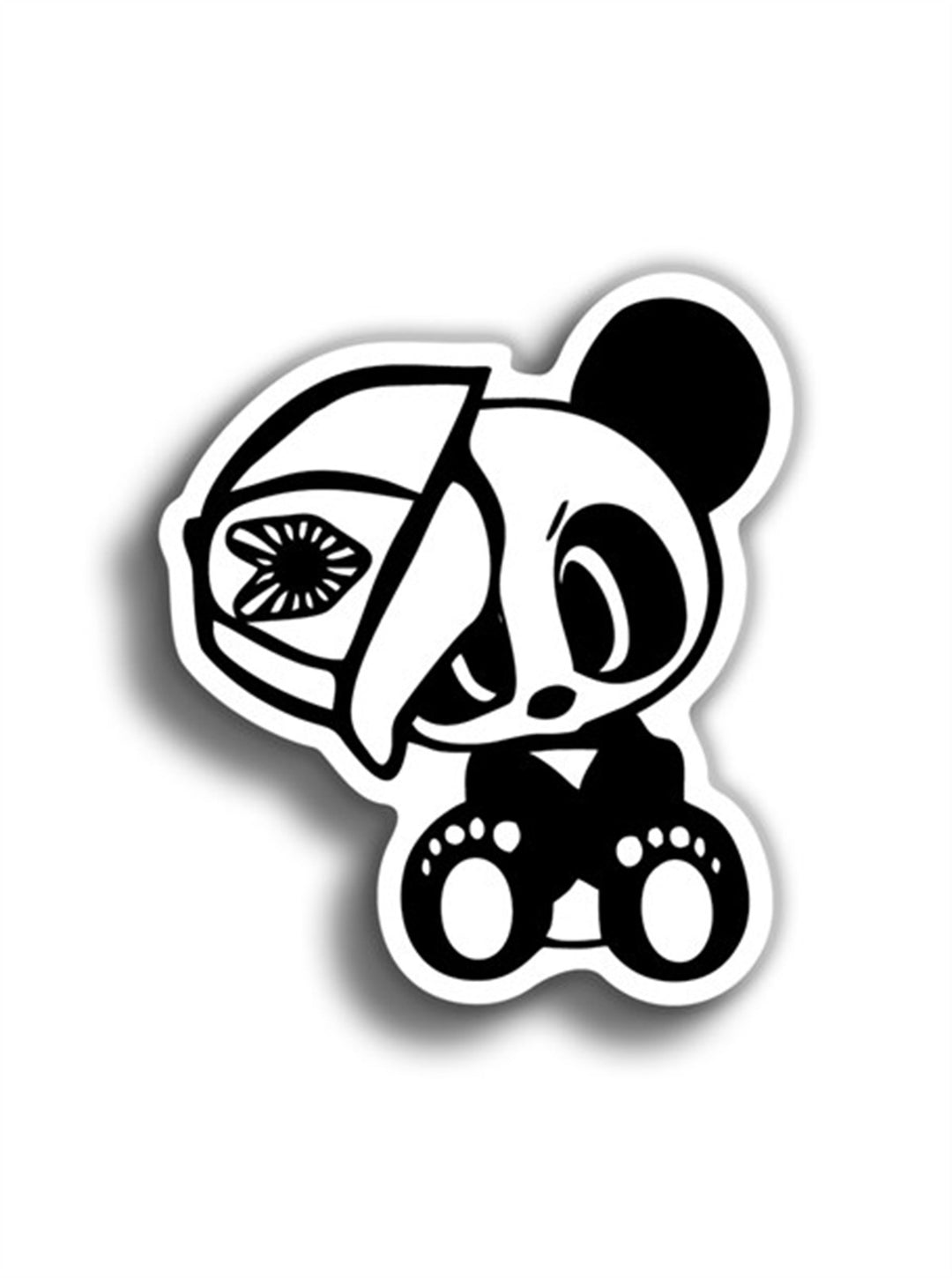 Jdm Panda 12x10 cm Siyah Sticker – Stickermess