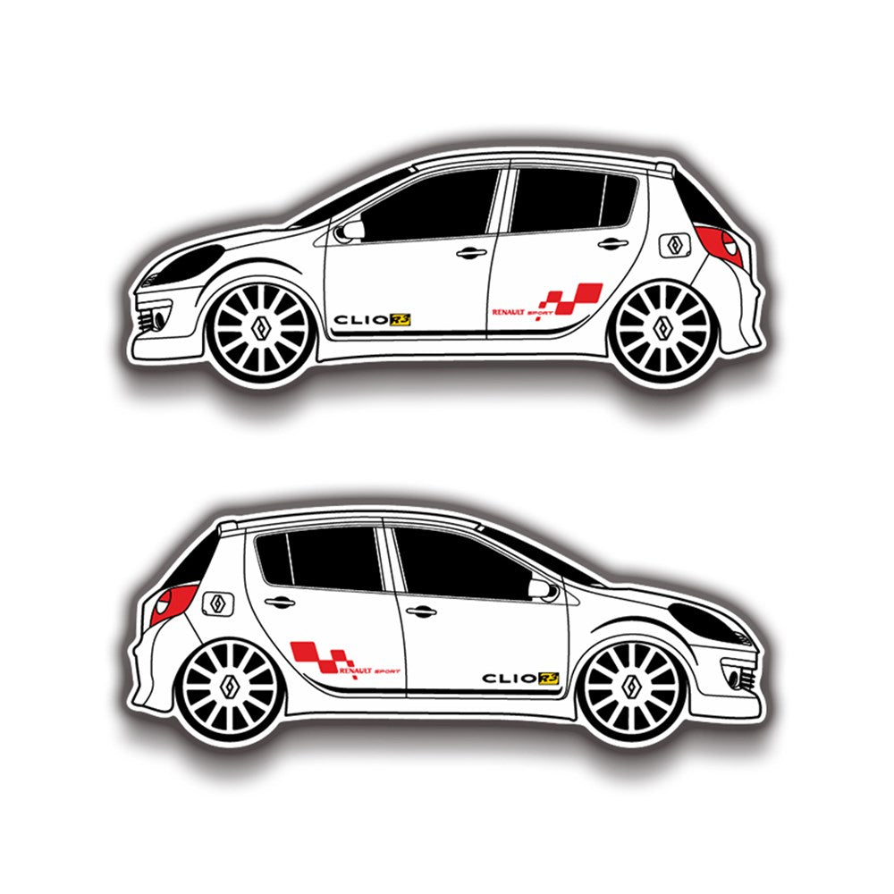 Renault Clio 16x6 cm Sticker – Stickermess