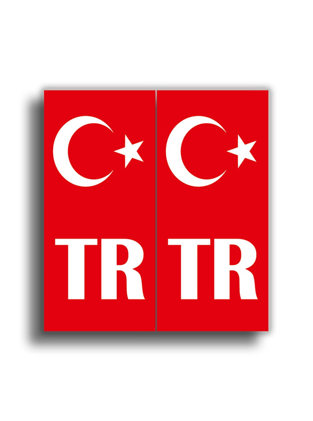 Tr Plaka Kırmızı 10x4 cm Sticker – Stickermess
